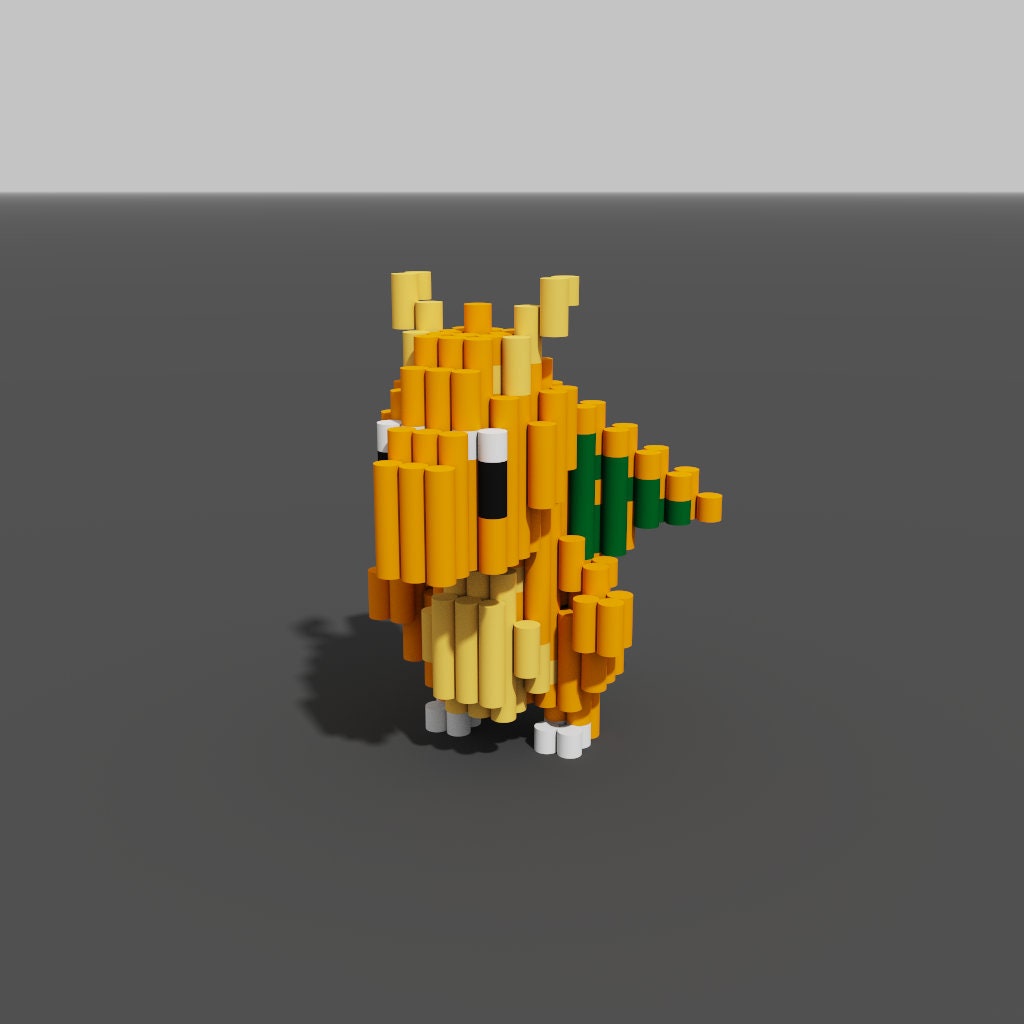 Mini Pokemon 3D Perler Bead Pattern Guide Digitally - Etsy