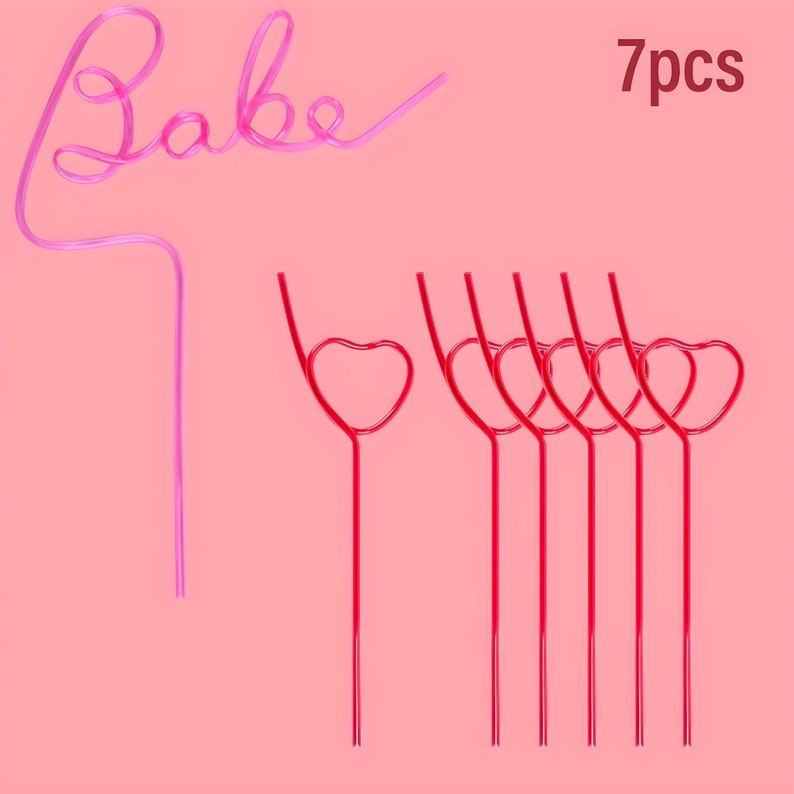 Bride to Be Bride Straw Set, Bachelorette Favors, Love Heart Straws ...
