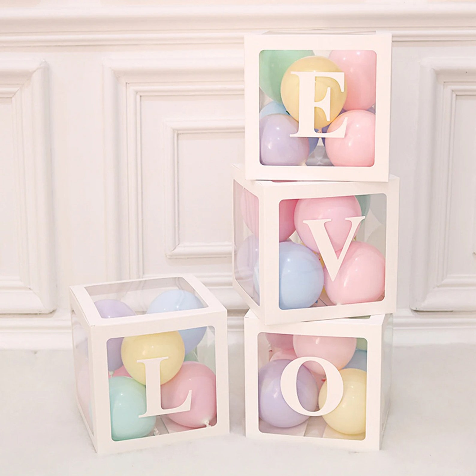 Wedding Backdrop Decor Balloon Box, Bridal Shower Decorations, Pink ...