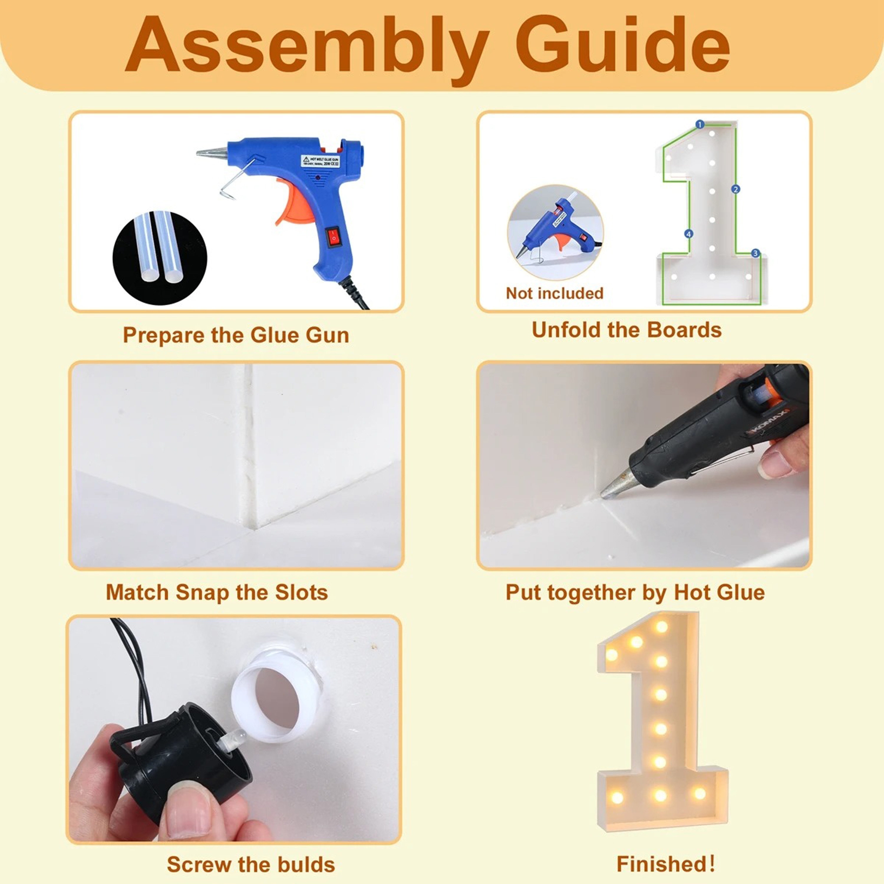 Wedding Marquee Lights, Marquee Light up Giant Number Box, Light up ...