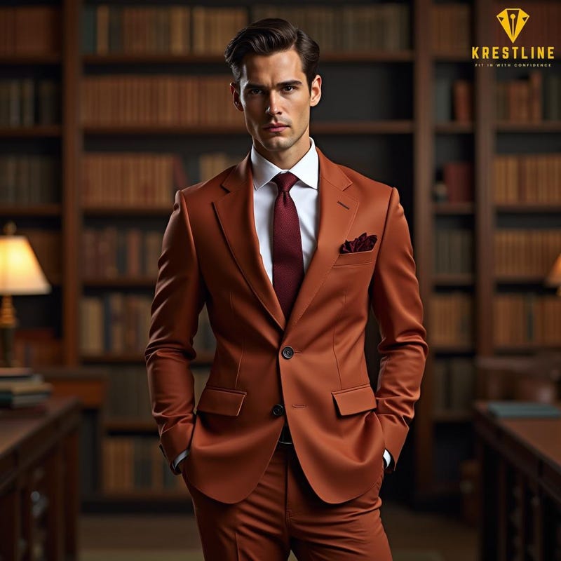 Rust Suit Men - Etsy