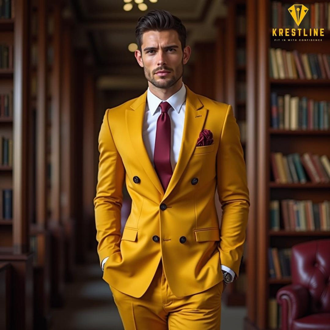 Men’s Mustard Yellow 2-piece Suit | Modern Groom and Wedding Wear ...