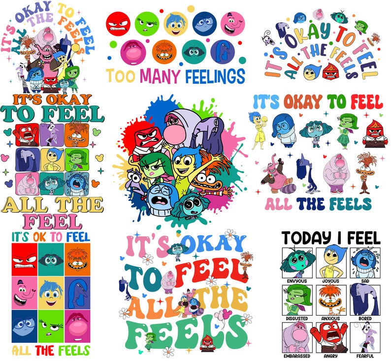 It's Okay to Feel All the Feels Png, Mental Health Png, Cartoon ...