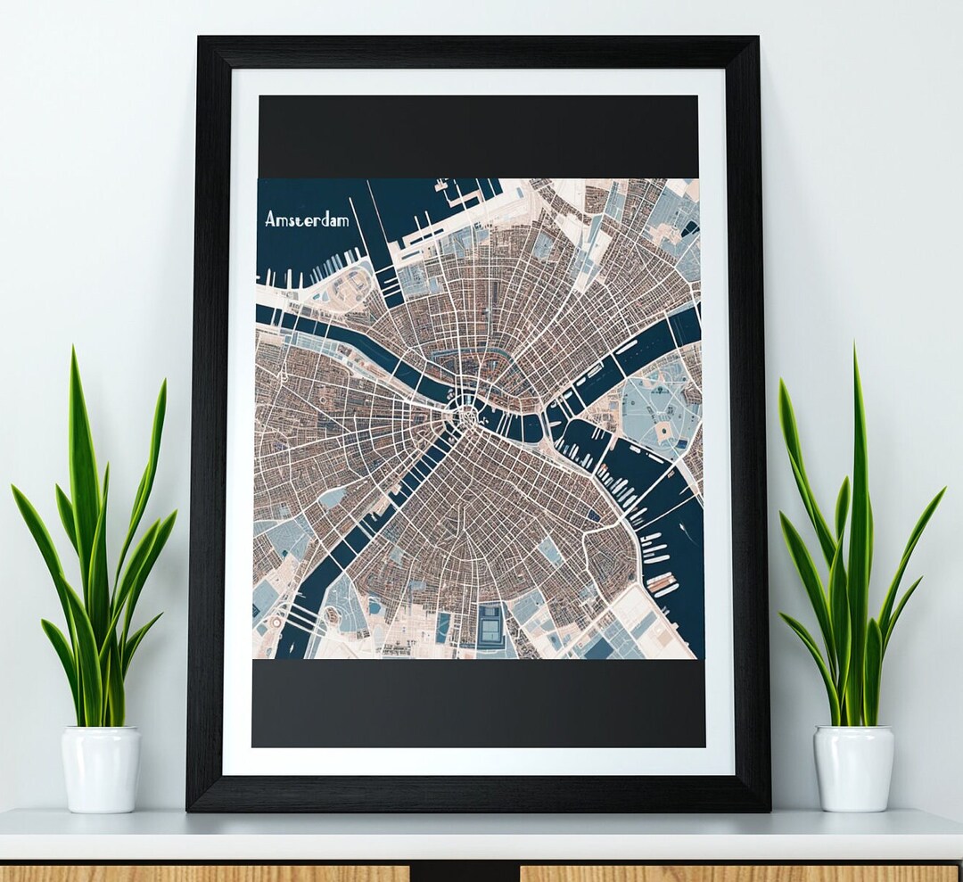 Amsterdam Map, Maps, Map Prints, Karte Von Amsterdam, Amsterdam ...