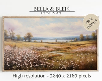 Spring Wildflower Field, Samsung Frame TV Art, Flower Meadow, Country ...
