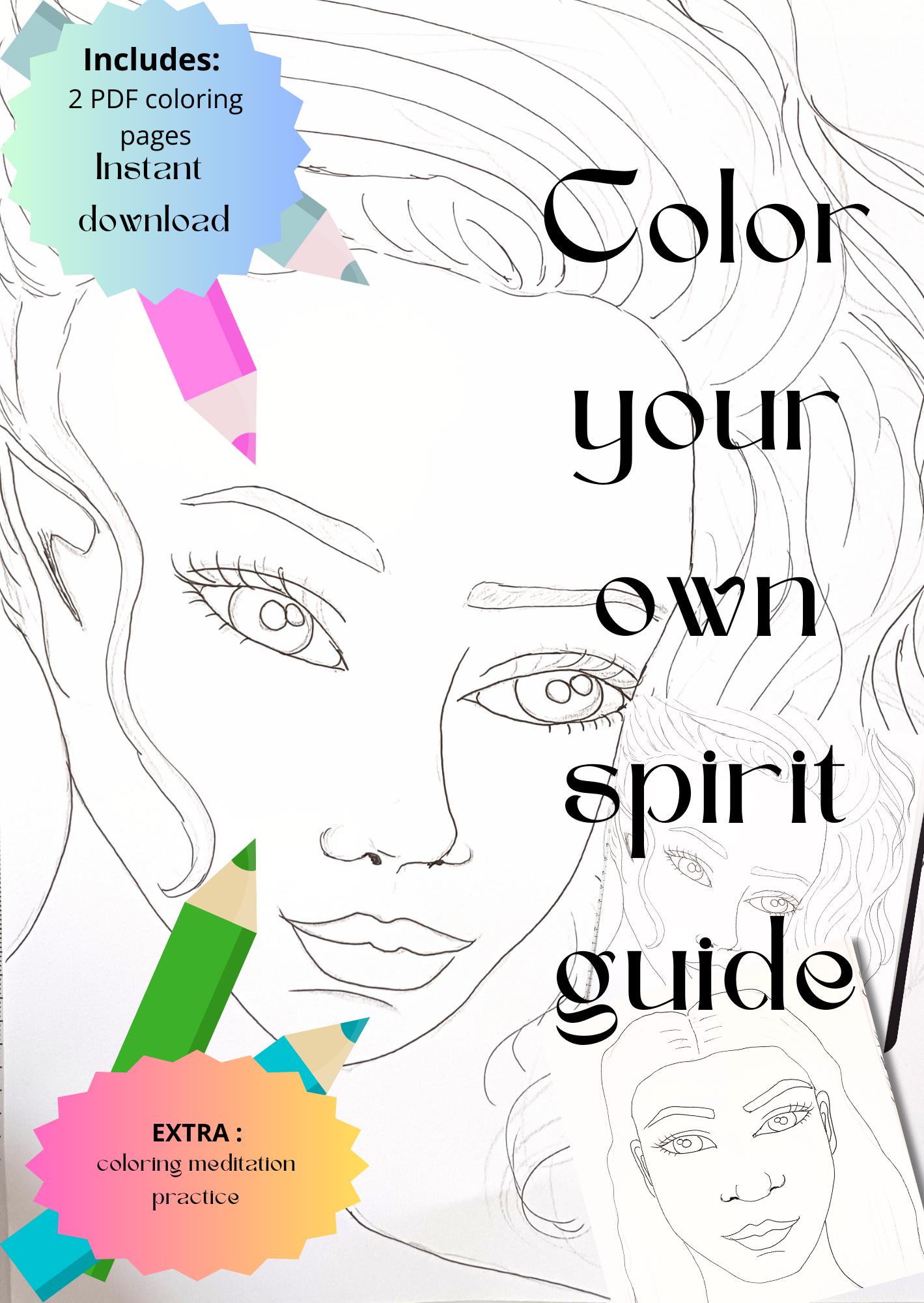 Spiritual, Intuitive Coloring Pages, Guided Meditation Included ...