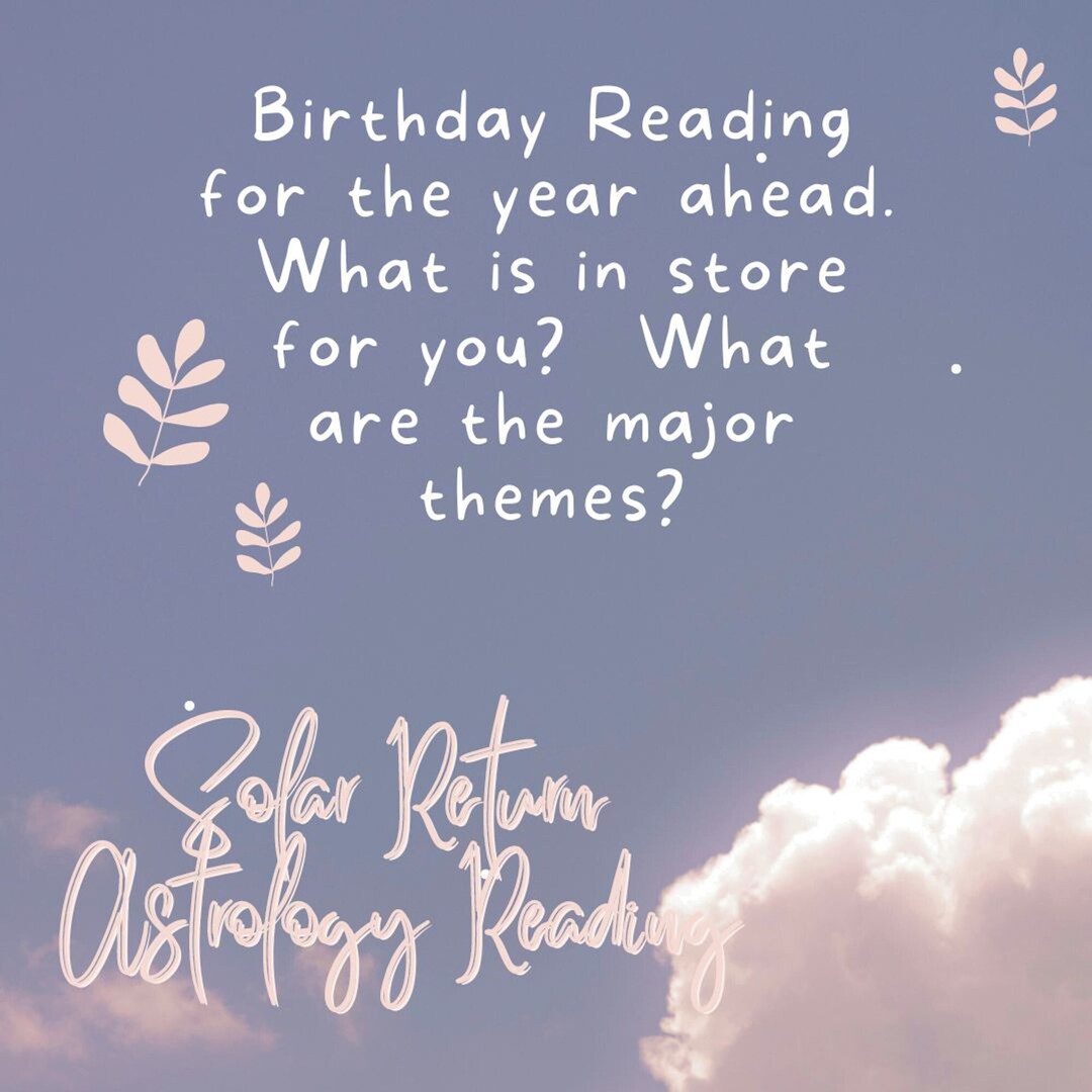 Solar Return Astrology Reading for the Year Ahead From Birthday - Etsy