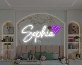 Custom Name Neon Sign / Nursery Name Sign / Baby Name Sign / Kids Room ...