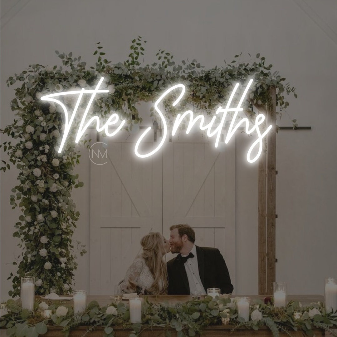 Custom Neon Sign Wedding Decor / Wedding Neon Sign / Wedding Backdrop ...