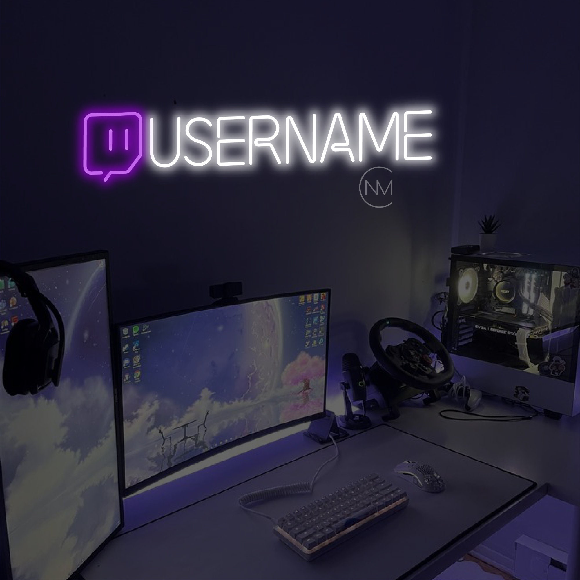 Custom Gamer Neon Sign / Personalized Gamer Tag Neon Sign / Username ...