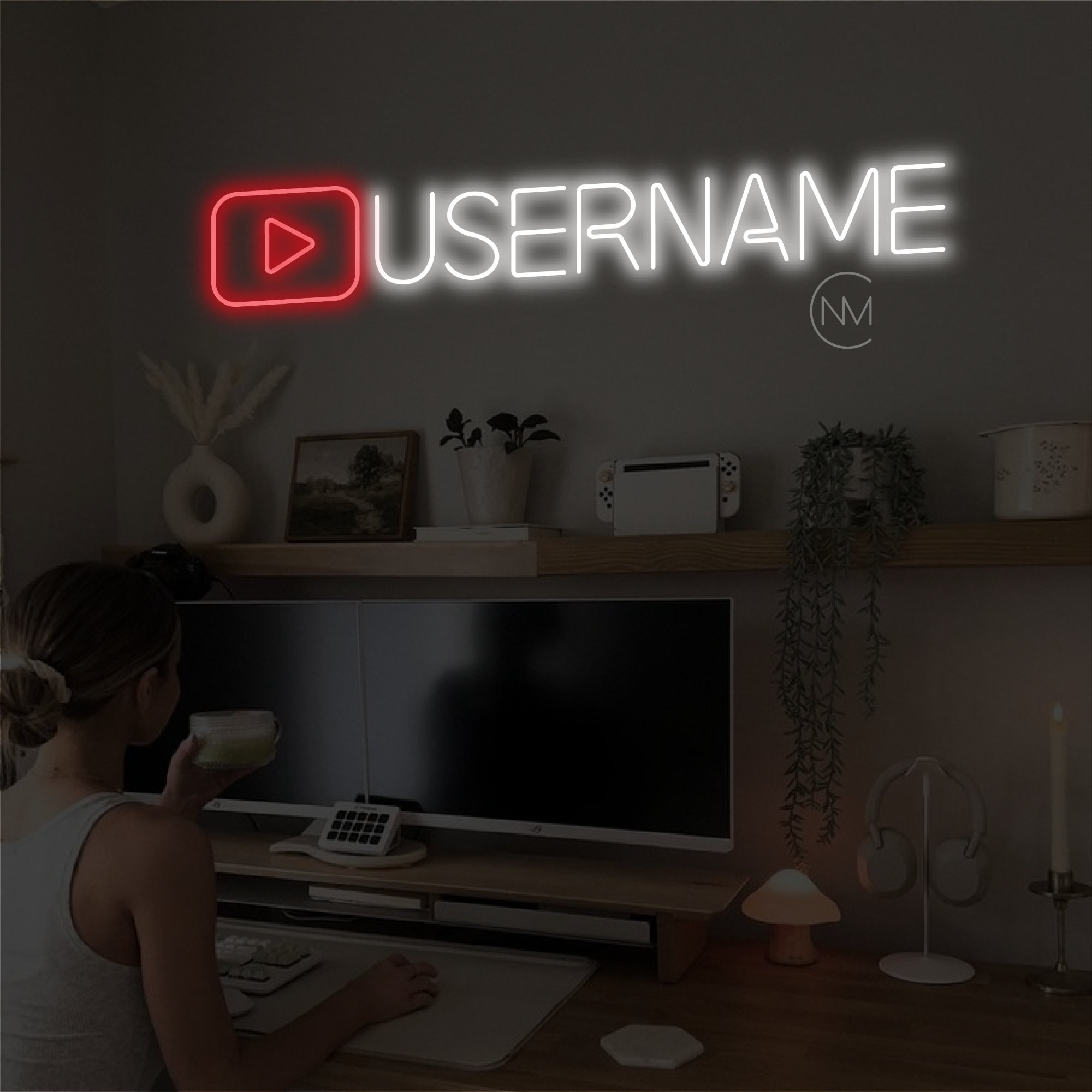 Custom Gamer Neon Sign / Personalized Gamer Tag Neon Sign / Username ...