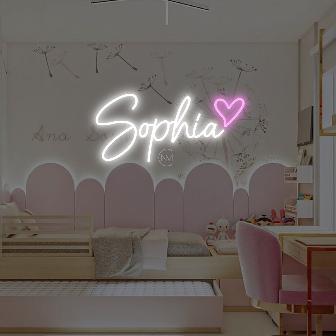 Custom Name Neon Sign / Nursery Name Sign / Baby Name Sign / Kids Room ...