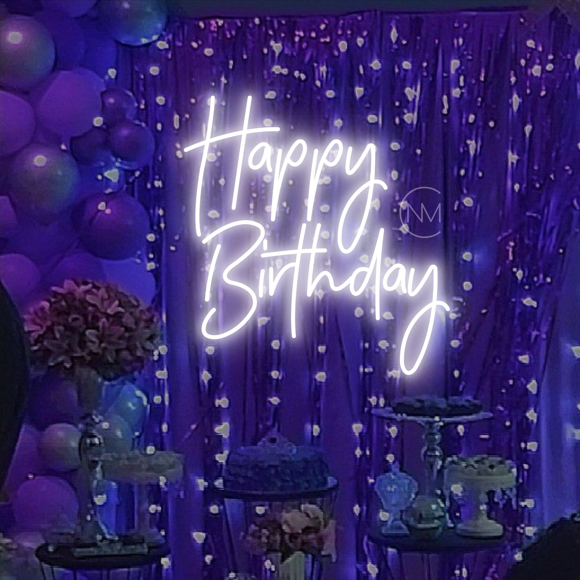 Birthday Neon Sign Custom Decor / Happy Birthday Custom Neon Sign ...