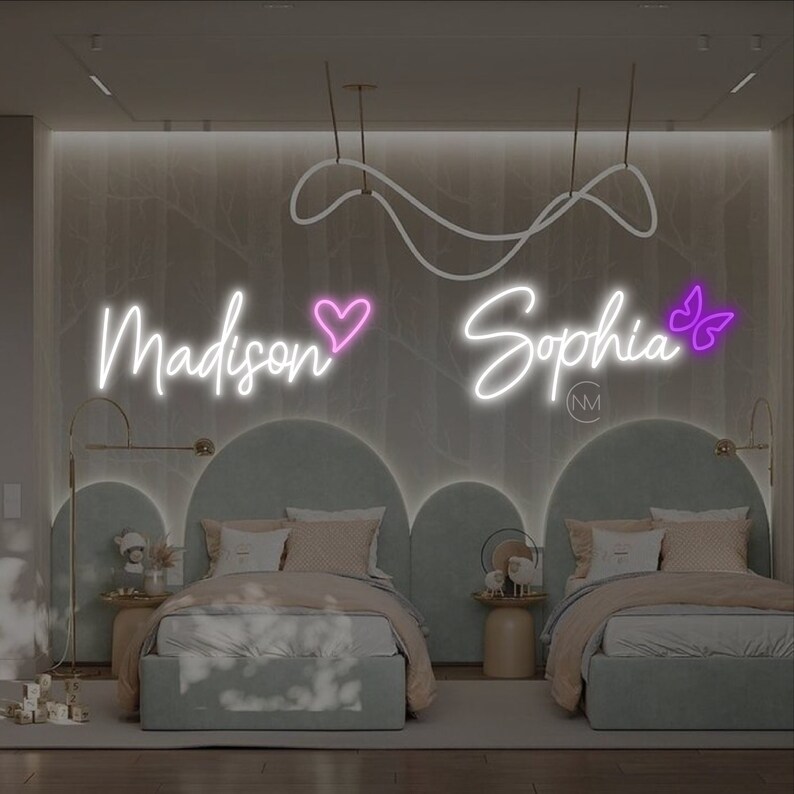 Custom Name Neon Sign / Nursery Name Sign / Baby Name Sign / Kids Room ...