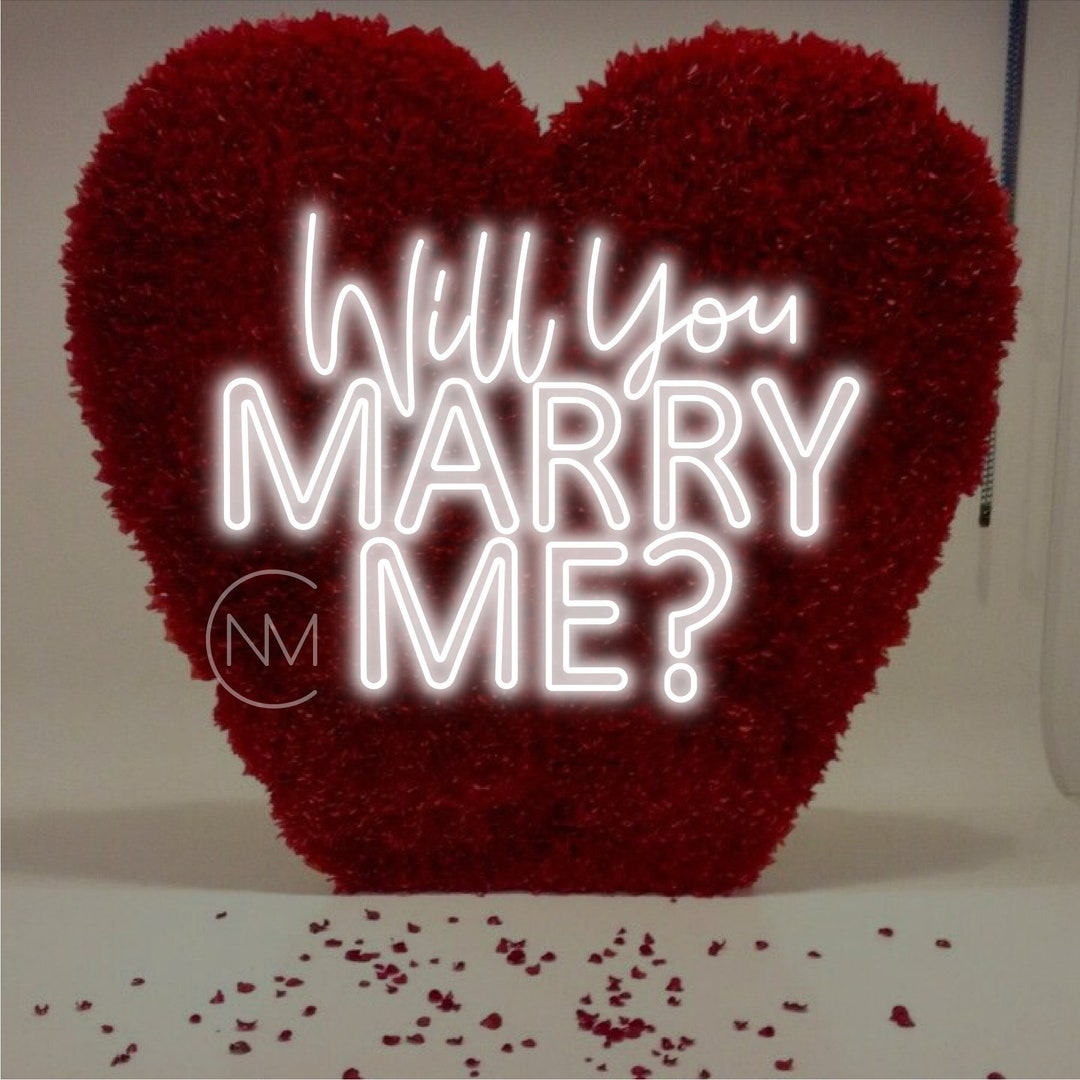 Will You Marry Me Neon Sign Custom / Marriage Propsal / Custom Neon ...