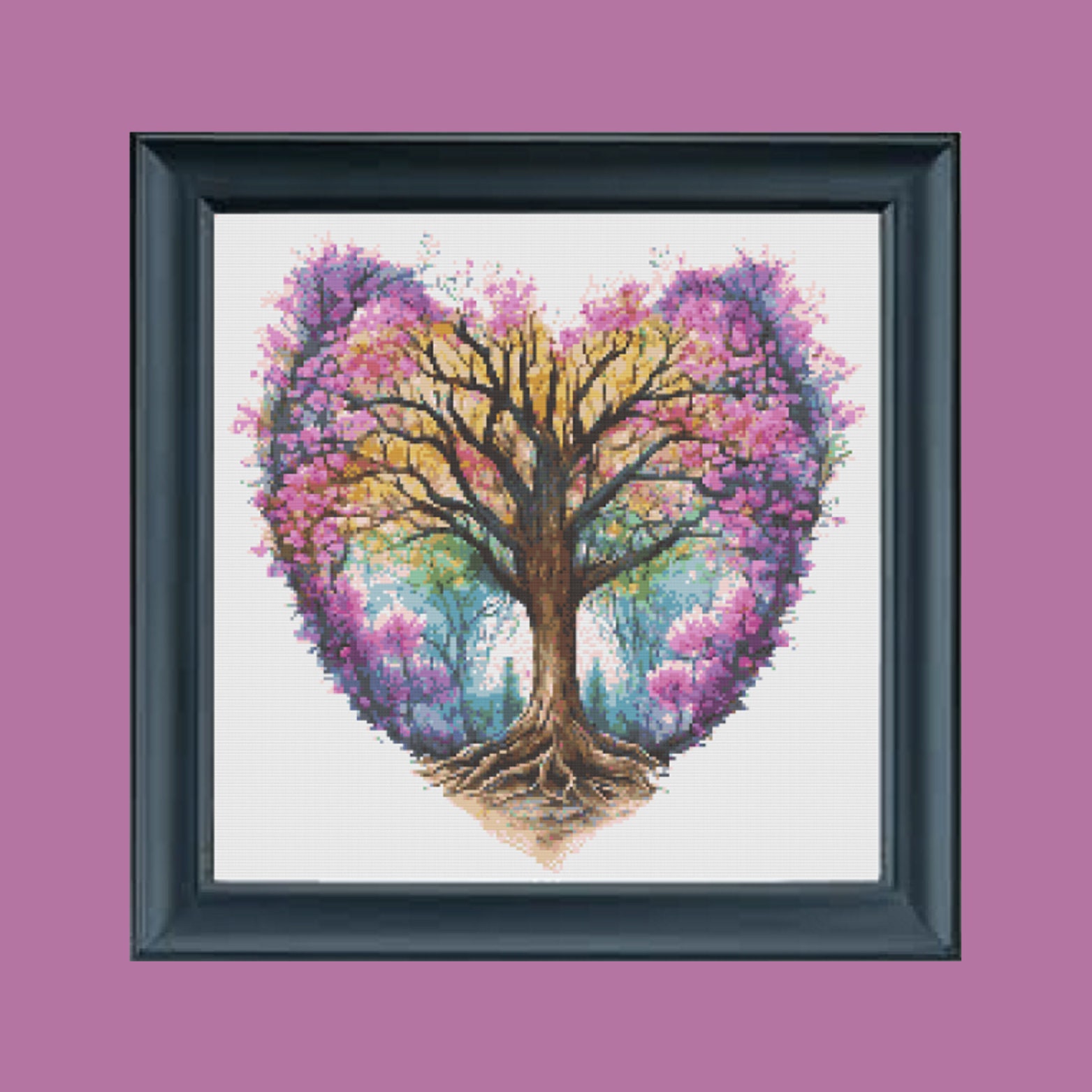 Tree of Life Cross Stitch Pattern, Tree Cross Stitch Chart, Boho Cross ...
