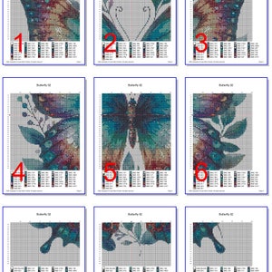 Butterfly Cross Stitch Pattern, Instant PDF Download, Insect Watercolor ...