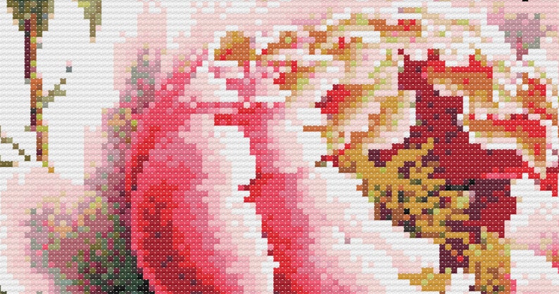 Peony Cross Stitch Pattern, Vintage Peony Cross Stitch Chart, Floral ...