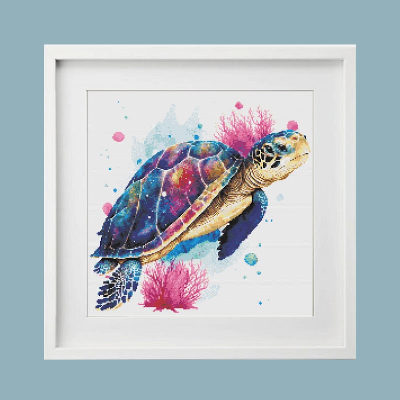 Turtle Cross Stitch - Etsy