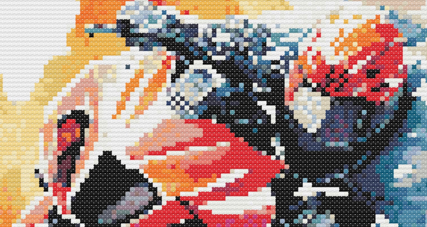 Biker Cross Stitch Pattern, Motorcyclist Cross Stitch Chart, Motorcycle ...