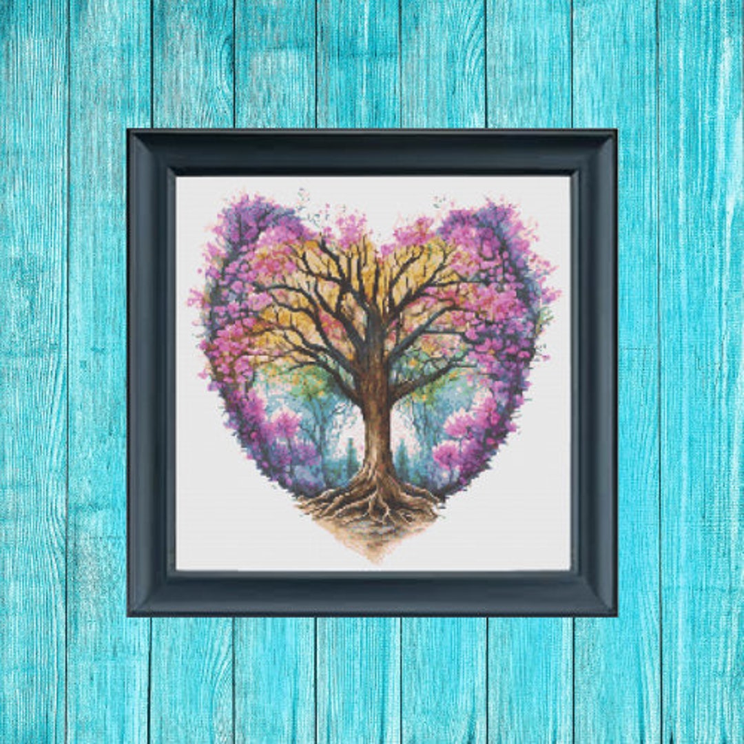 Tree of Life Cross Stitch Pattern, Tree Cross Stitch Chart, Boho Cross ...