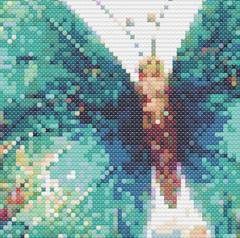 Butterfly Cross Stitch Pattern, Instant PDF Download, Insect Watercolor ...