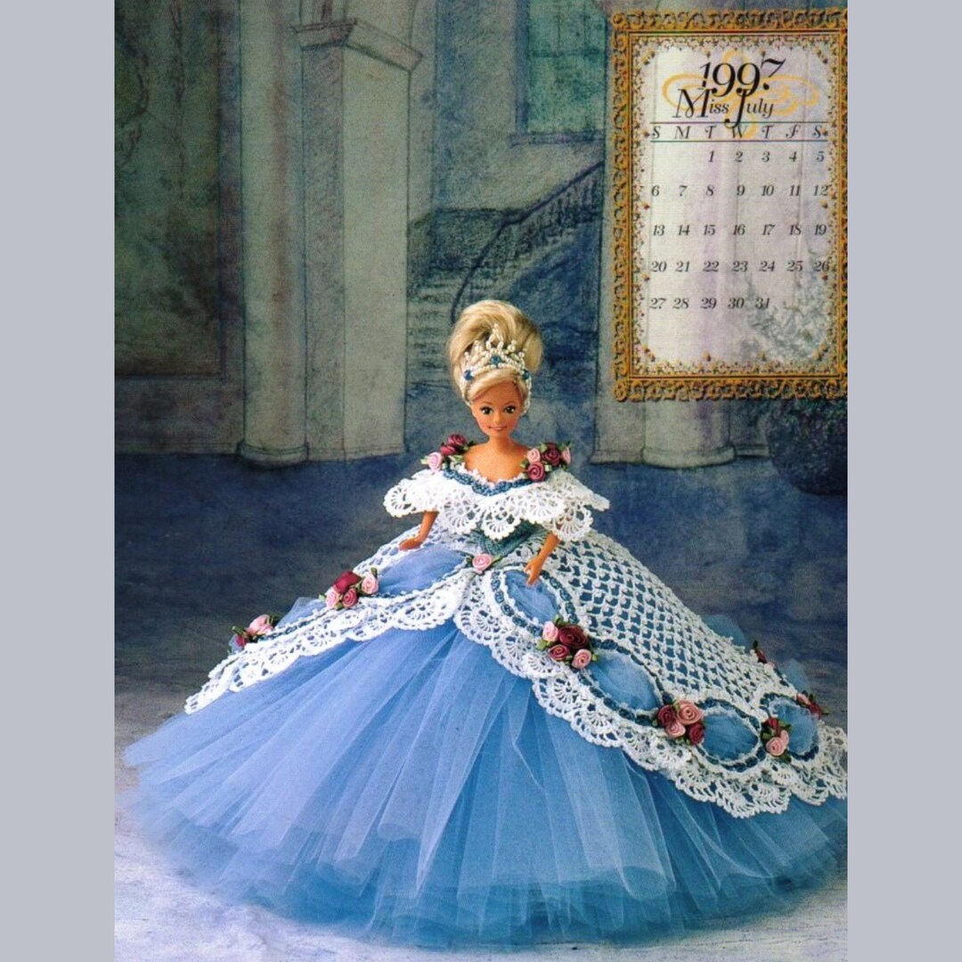 Vintage Crochet Pattern, Miss July 1997, Royal Ballgown, Master Crochet ...