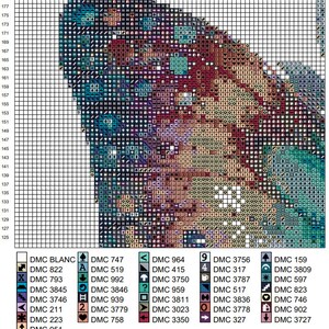 Butterfly Cross Stitch Pattern, Instant PDF Download, Insect Watercolor ...