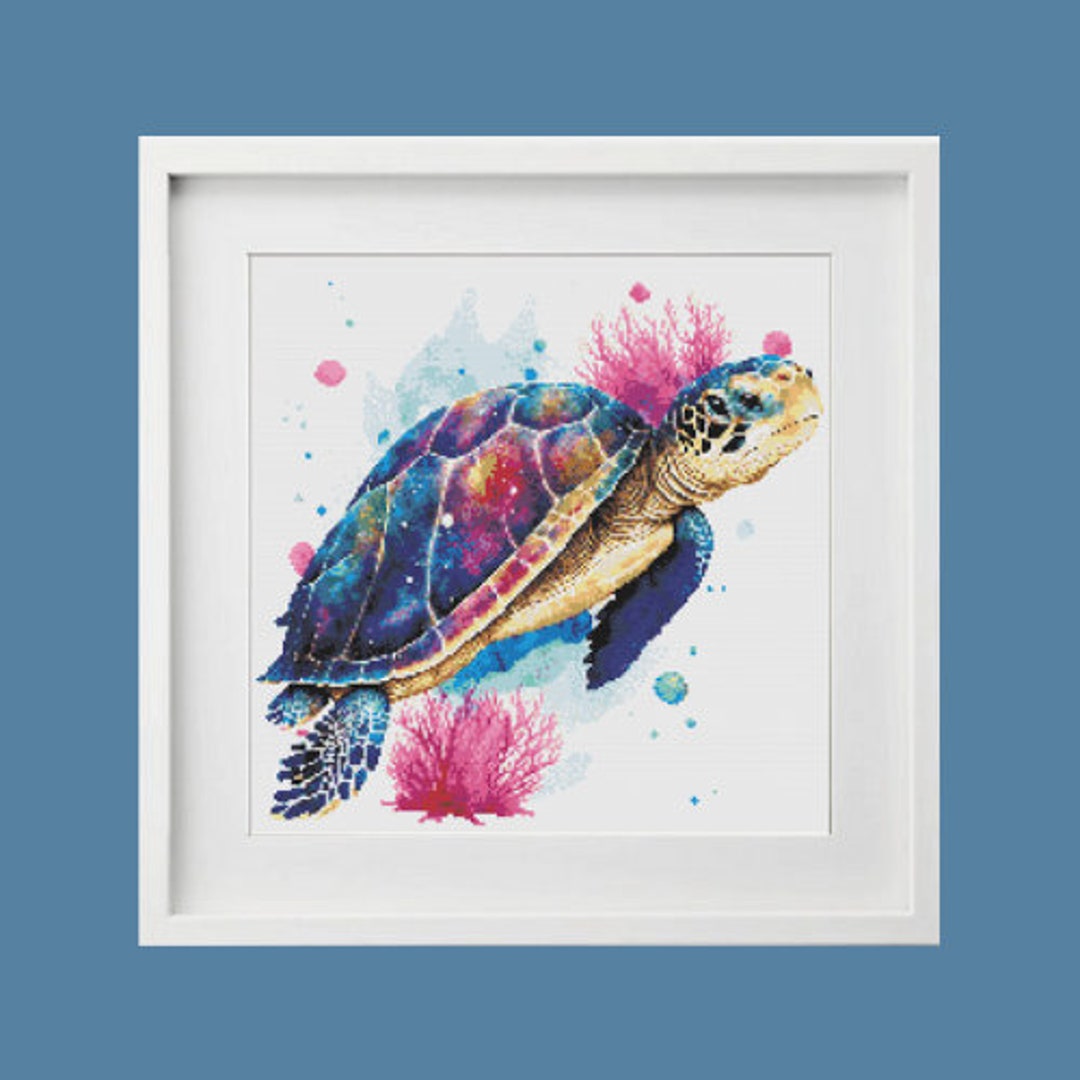 Sea Turtle Cross Stitch Pattern, Instant PDF Download, Sea Turtle ...