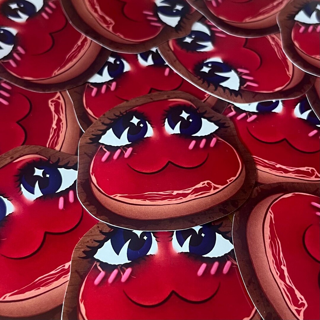 Charlie the Steak Kawaii Anime Girl 65mm Vinyl Sticker - Etsy