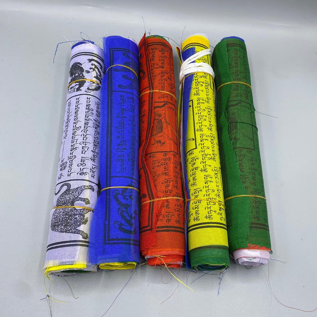 50 Flaps Set High Quality Tibetan Prayer Flag Cotton Set Handmade in ...