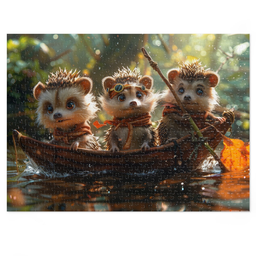 Jigsaw Puzzle, Hedgehog, as Pirates, Colorful, Elegant Design ...