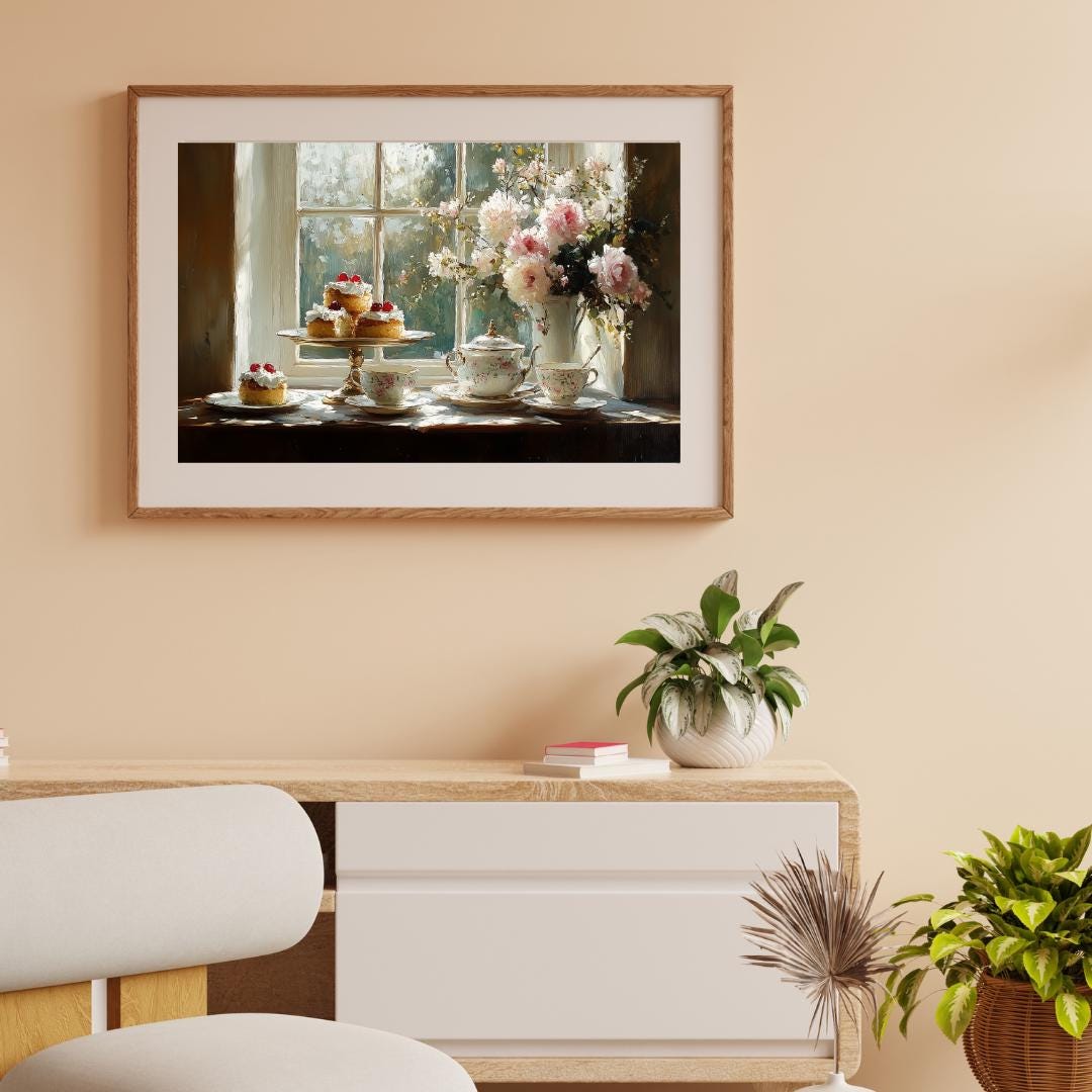 British Afternoon Tea Printable Art | Afternoon Tea Print | British Tea ...