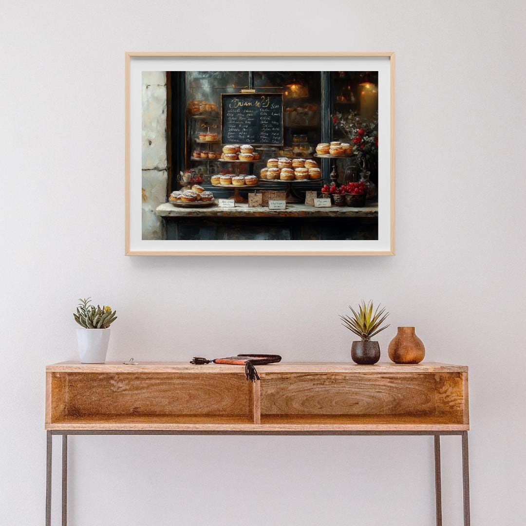 French Bakery Painting | Bakery Wall Art | French Bakery | French Cafe ...