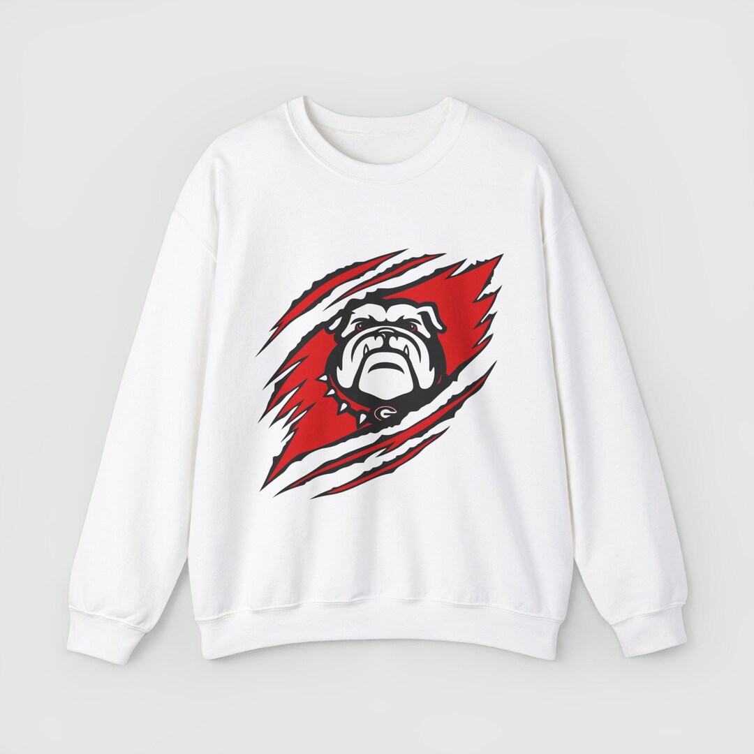 Georgia Bulldog Sweatshirt, Sunday Football Crewneck - Etsy
