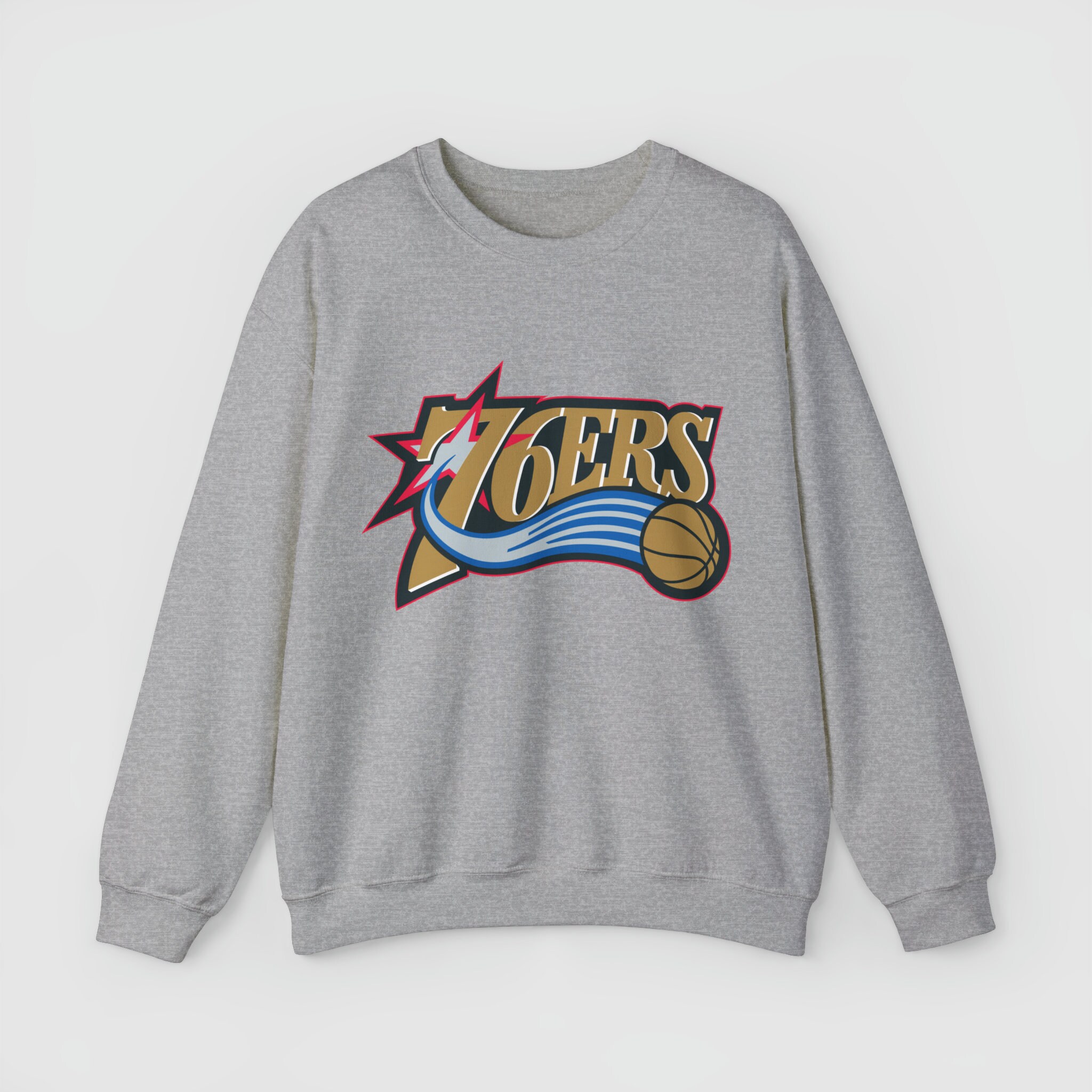 76ers 90s Vintage Style Crewneck / Sixers Basketball / Hustler / Fan ...