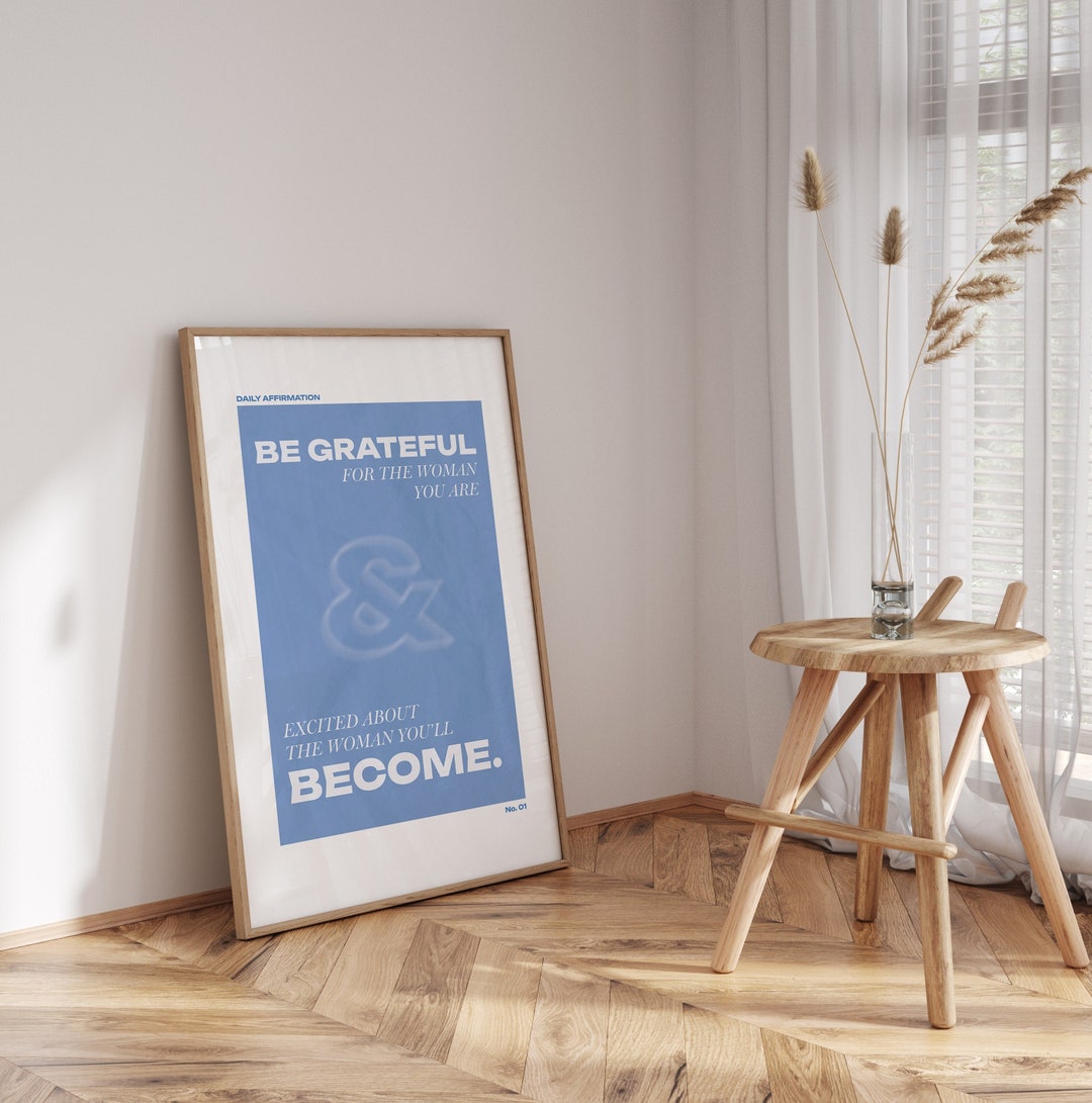 'be Grateful' Poster Affirmation Poster, Modern Wall Decoration Instant ...