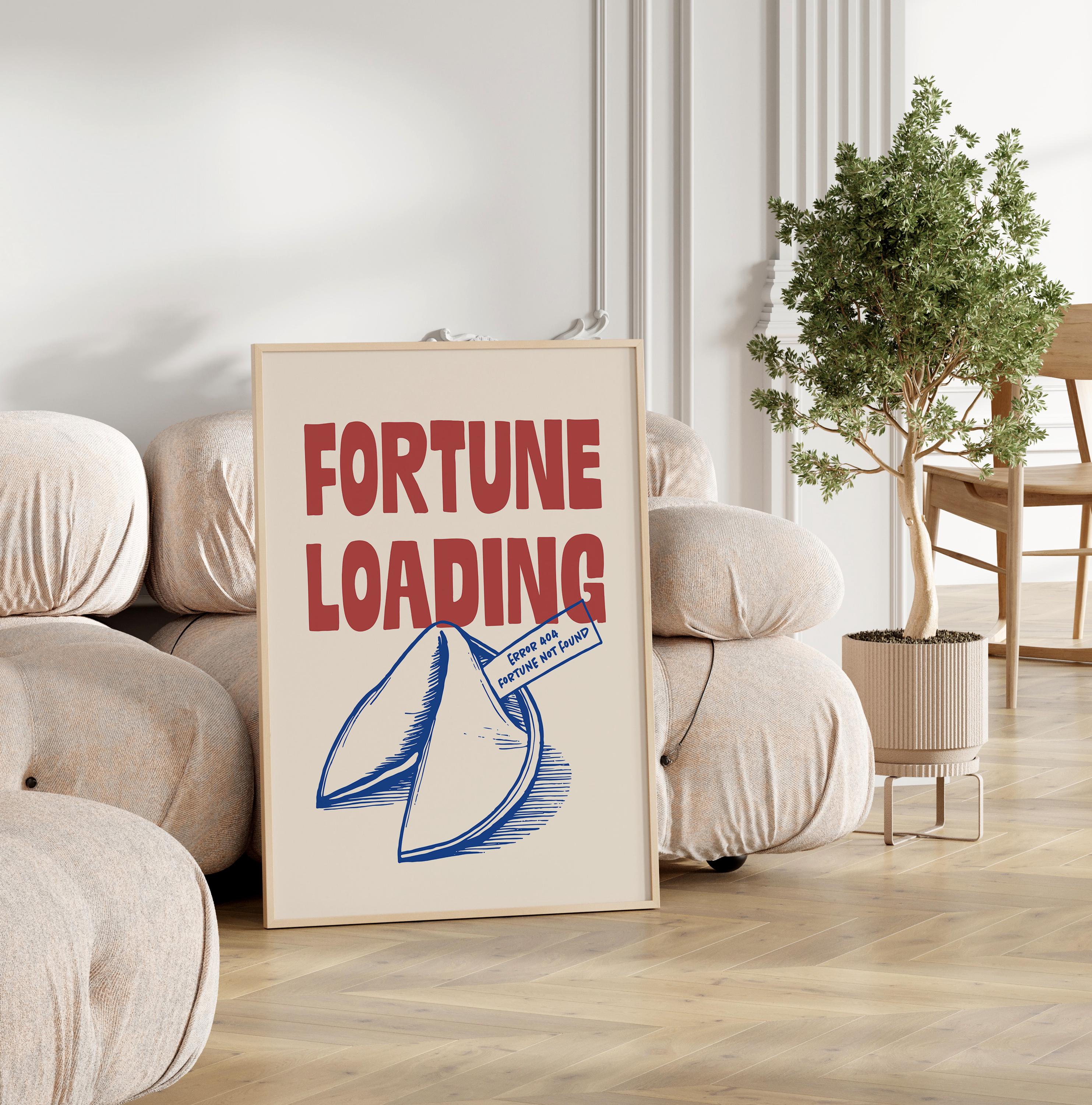 'fortune Loading' Print - Printed Poster, Modern Wall Art - Hand ...