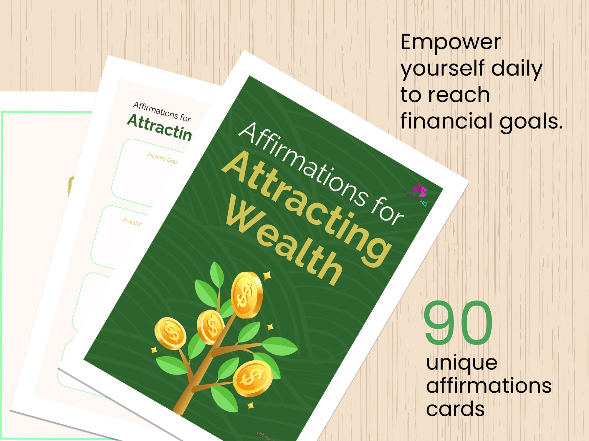 AFFIRMATION CARDS PRINTABLE for Attracting Money, Positivity Journal ...