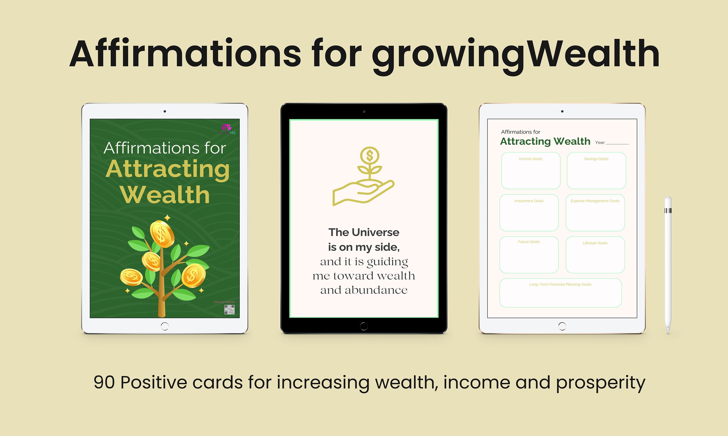 AFFIRMATION CARDS PRINTABLE for Attracting Money, Positivity Journal ...