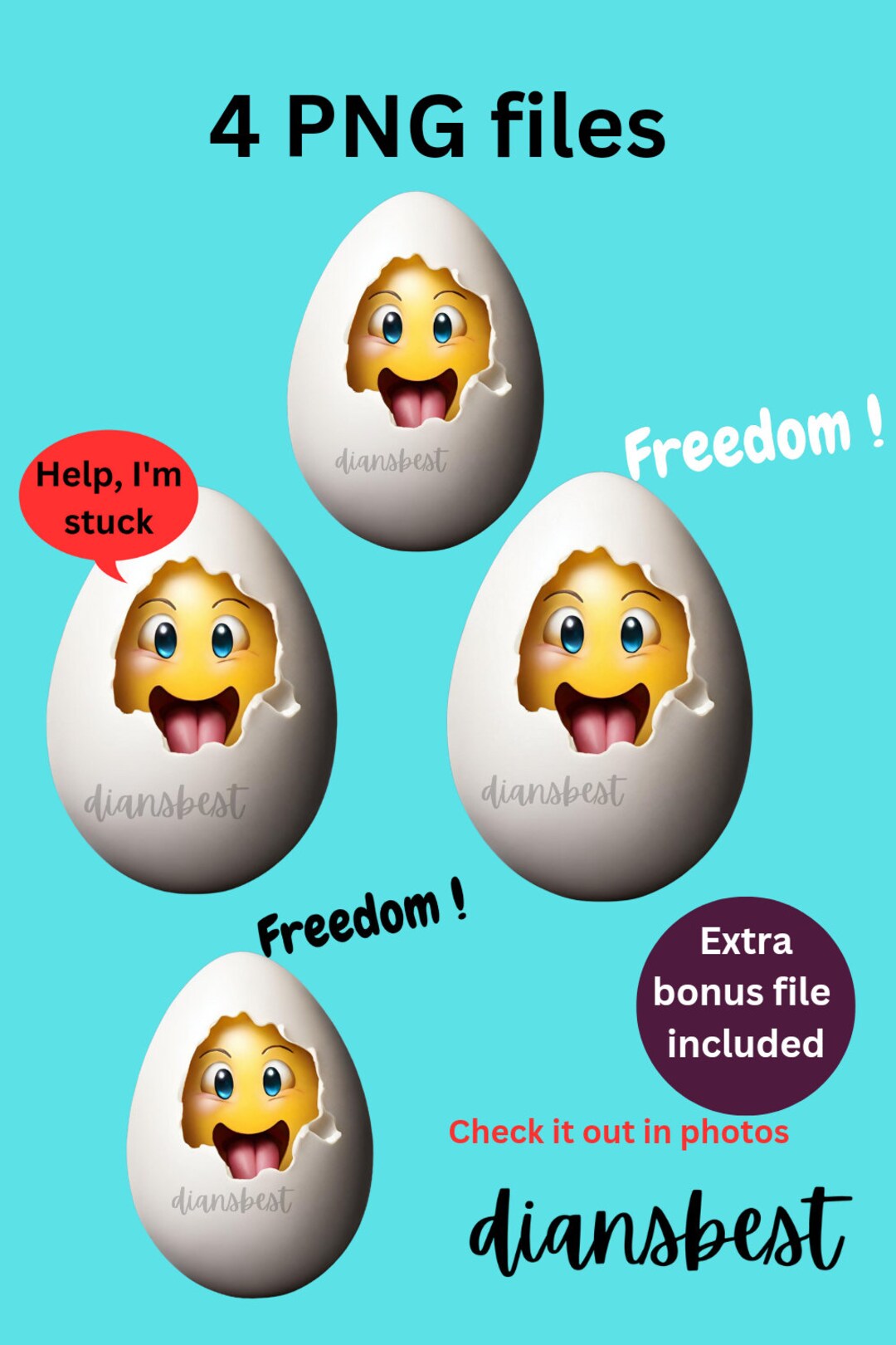 Freedom Emoji in Egg PNG, Instant Download, Printable Art - Etsy