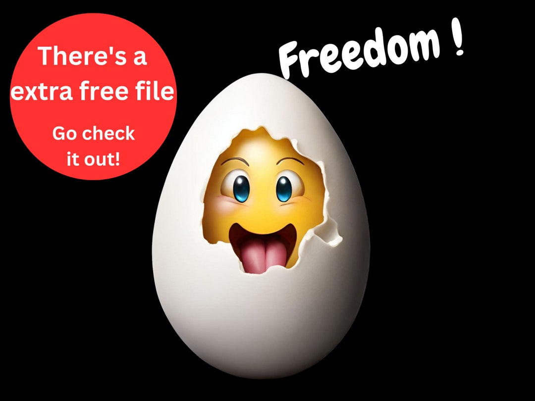 Printable Freedom Emoji PNG, Emoji in Egg SVG, Instant Download - Etsy UK