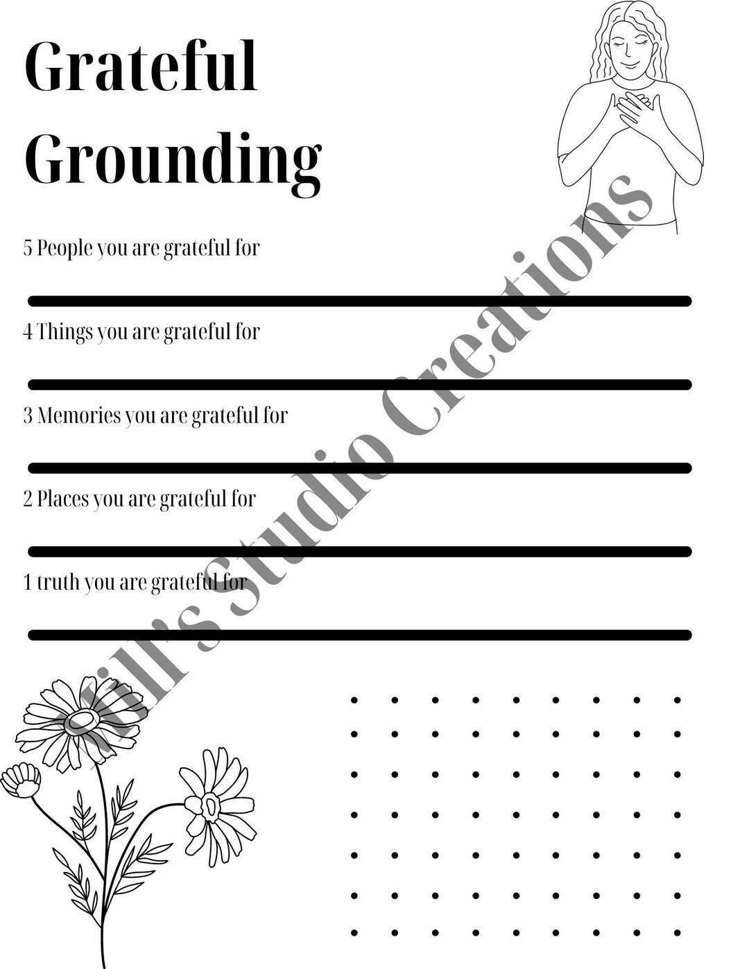 Grateful Grounding Worksheet and Coloring Page - Etsy