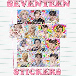 SEVENTEEN Kawaii Kpop Love Mail Stickers - Etsy
