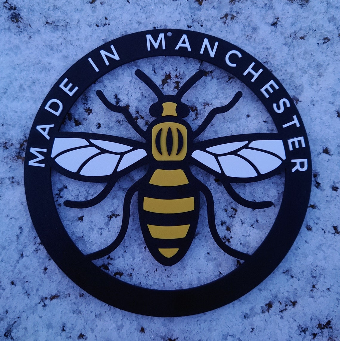 Made in Manchester Bee Wall Art - Etsy