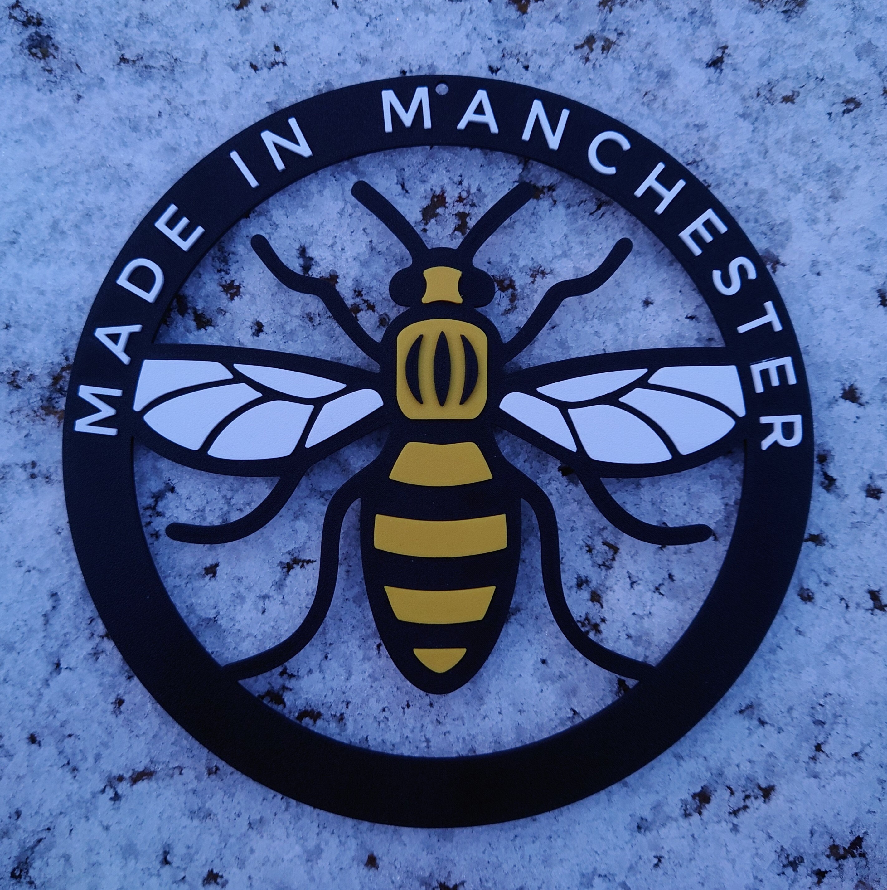 Made in Manchester Bee Wall Art - Etsy UK