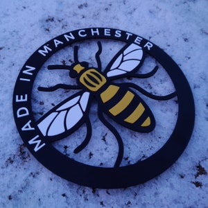 Made in Manchester Bee Wall Art - Etsy