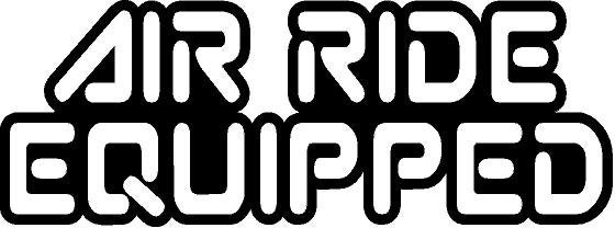 Custom Printed "air RIDE Equipped" Vinyl Decal - Etsy