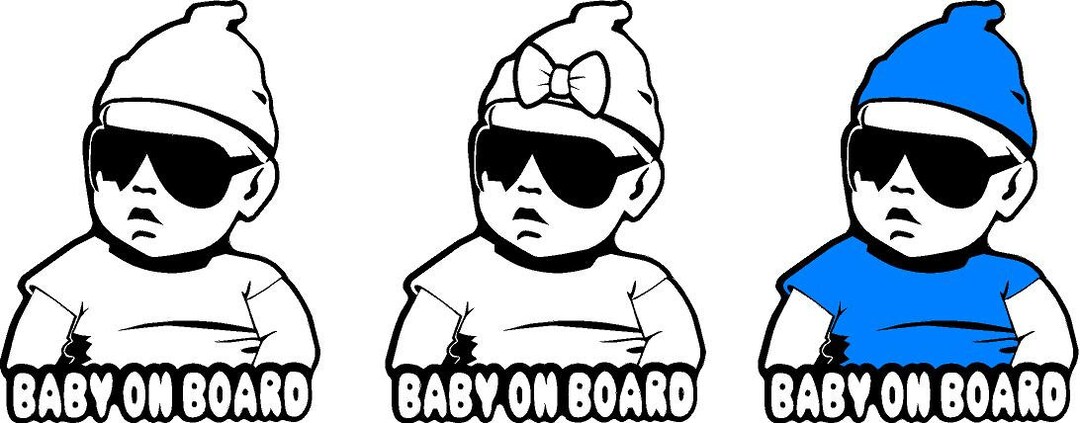 Custom Printed "baby ON Board" Baby Carlos or Baby Carla Vinyl Decal - Etsy