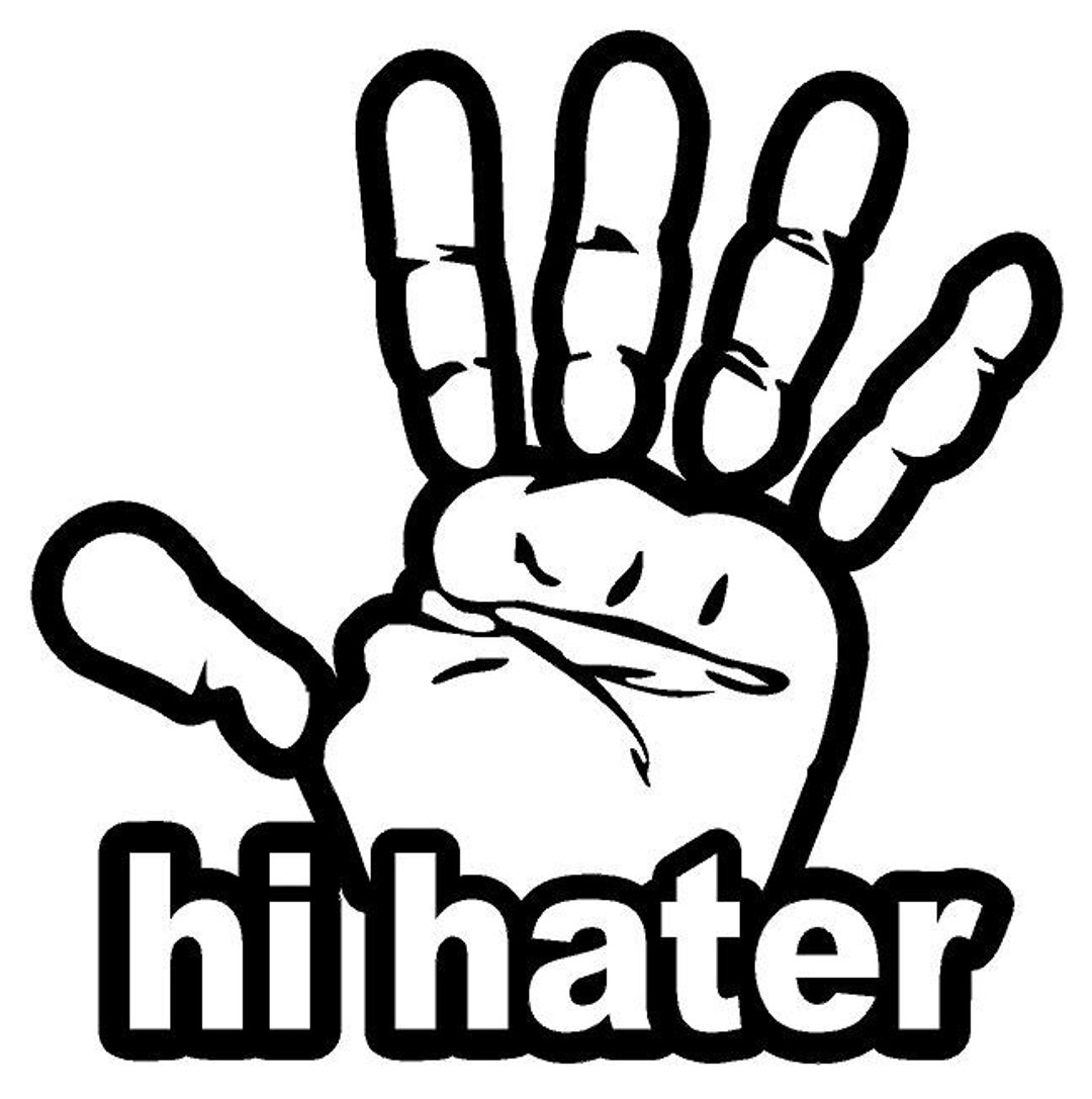 Custom Printed hi Hater PALM Vinyl Decal - Etsy